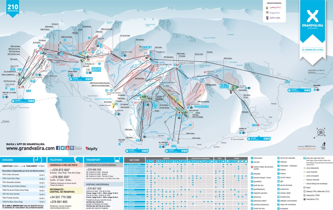 Grandvalira oferta 150 km esquiables con 80 pistas de 118 posibles