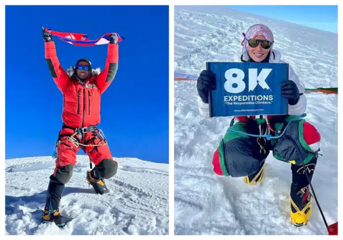 Tenjin Sherpa y Gina Marie Rzucidlo dados por muertos
